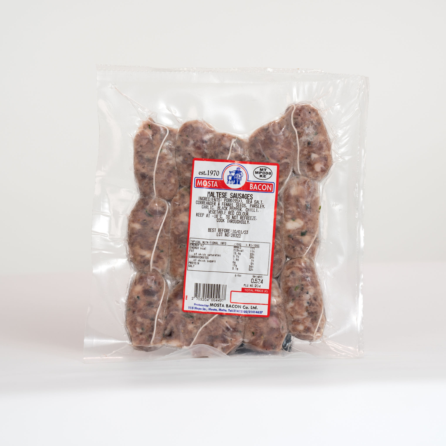Mini Maltese Sausages - Mosta Bacon