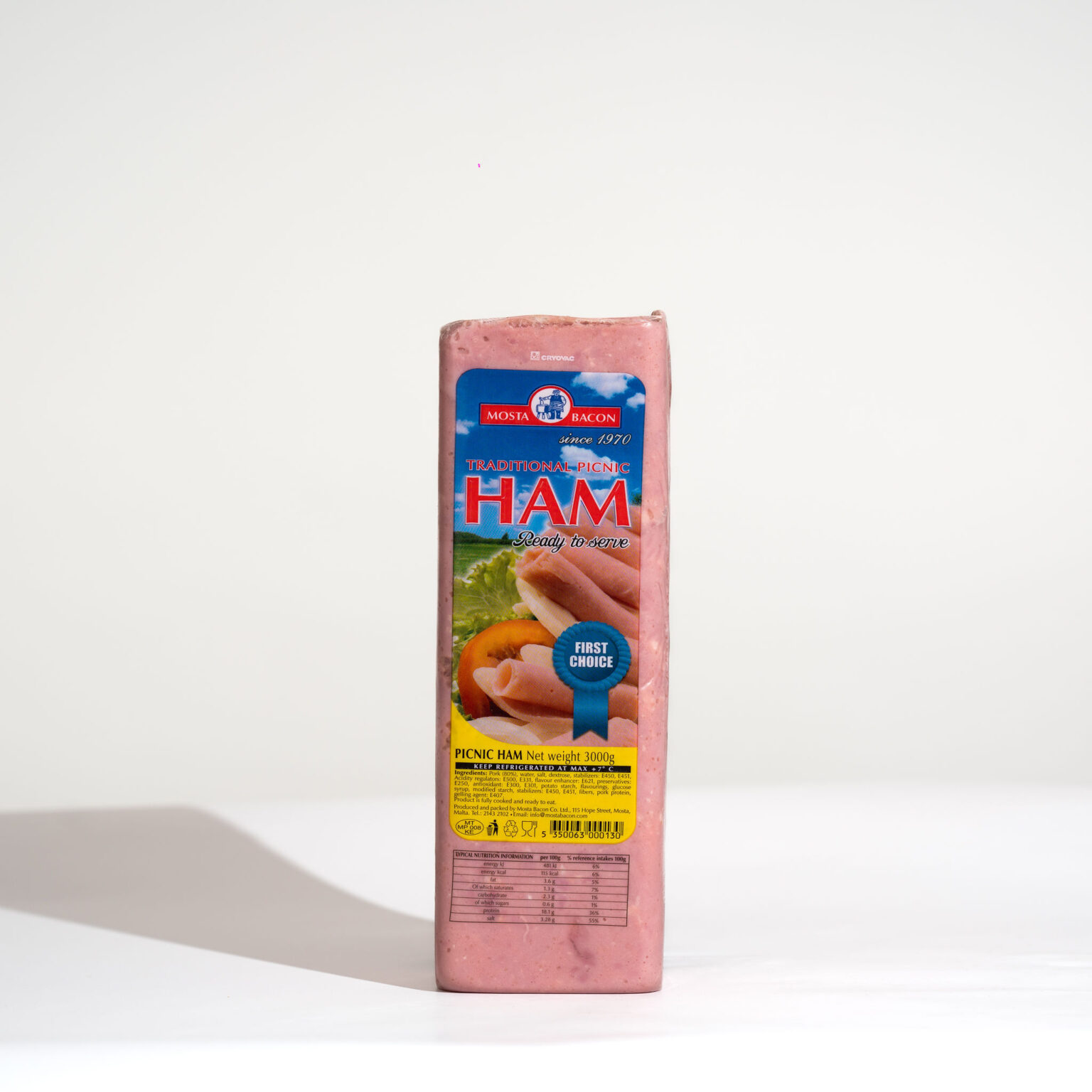 Picnic Ham x 3Kg Whole - Mosta Bacon