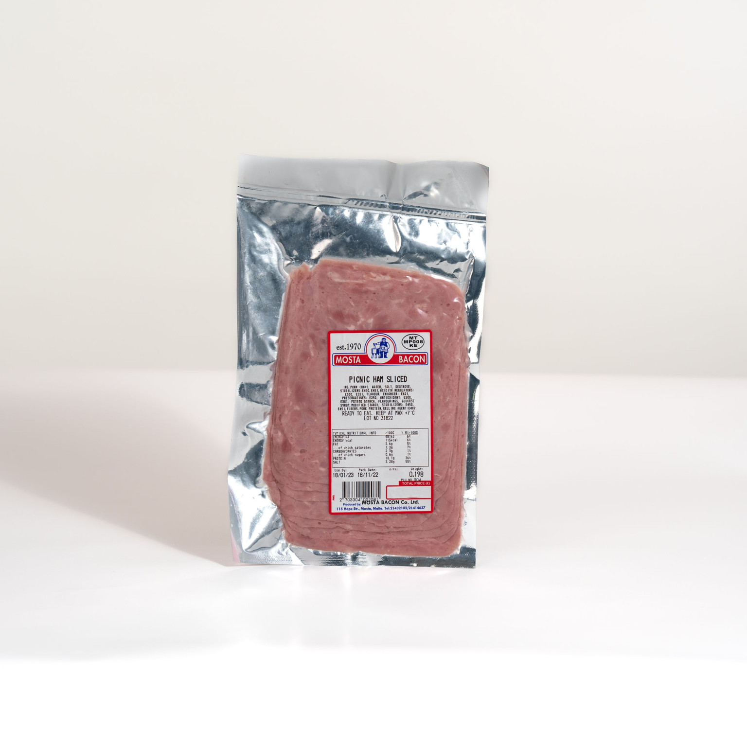 Picnic Ham Sliced - Mosta Bacon